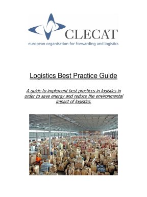 Logistics Best Practice Guide