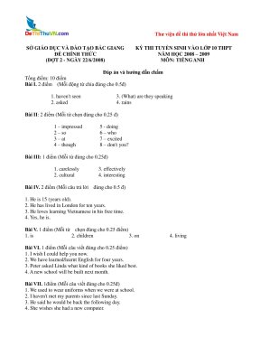 dap an tong hop de thi tuyen sinh vao lop 10 mon tieng anh cac tinh