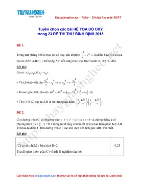 23. 23 De thi hinh hoc toa do Oxy co loi giai Binh Dinh