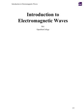 Introduction to Electromagnetic Waves
