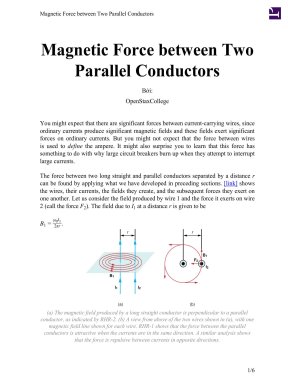 Magnetic Force between Two Parallel Conductors