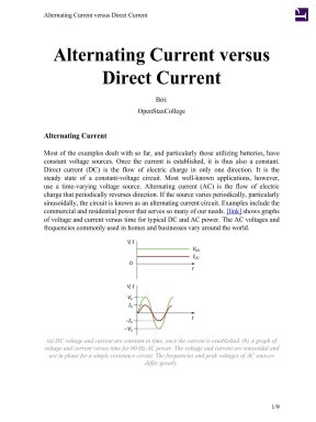 Alternating Current versus Direct Current