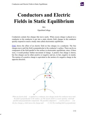 Conductors and Electric Fields in Static Equilibrium