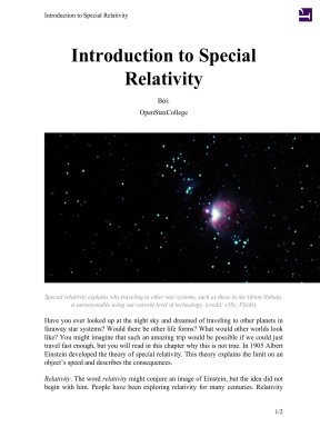 Introduction to Special Relativity