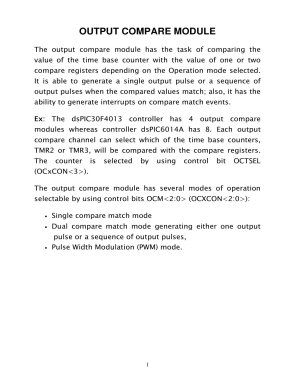 Introduction to output compare