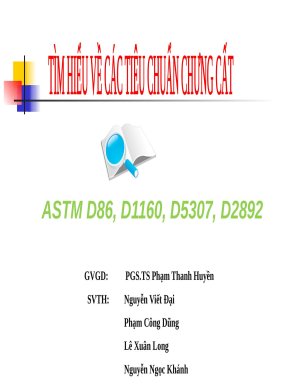 TÌM HIỂU VỀ CÁC TIÊU CHUẨN CHƯNG CẤT: ASTM D86, D5307, D1160, D2892
