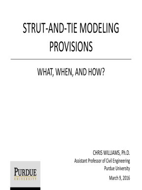 Strut and tie modeling provisions what when and how