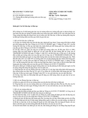 Công văn 8299 BGDĐT-KTKĐCLGD - Về việc hướng dẫn tự đánh giá trường mầm ...