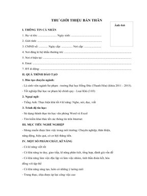 mau thu gioi thieu ban than