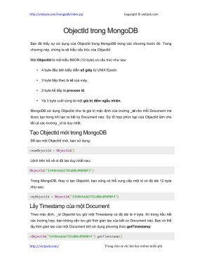 ObjectId trong MongoDB | 41 bài học miễn phí MongoDB hay nhất
