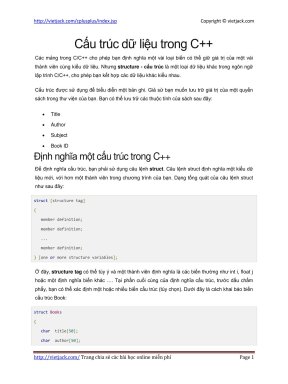 Struct trong C C++ | 101 bài hướng dẫn C++ hay nhất PDF cpp data structures