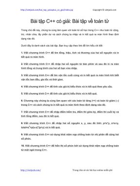 bai tap ve toan tu trong cplusplus
