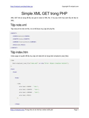 Simple XML GET trong PHP | 297 bài hướng dẫn PHP hay nhất php simple xml get
