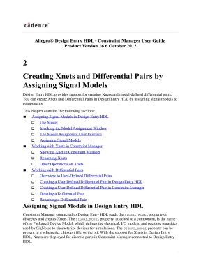 www.tinhgiac.com Allegro Design Entry HDL Constraint Manager User Guide Creating Xnets and ...