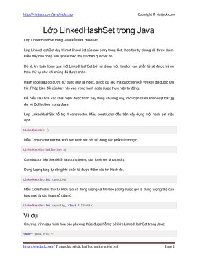 java linkedhashset class