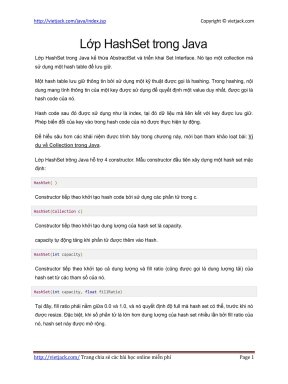 Lớp HashSet trong Java - 155 bài học Java miễn phí hay nhất PDF java hashset class