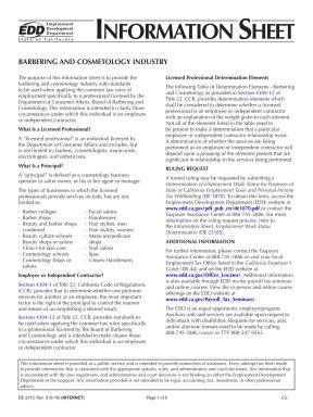 EDD Information Sheet