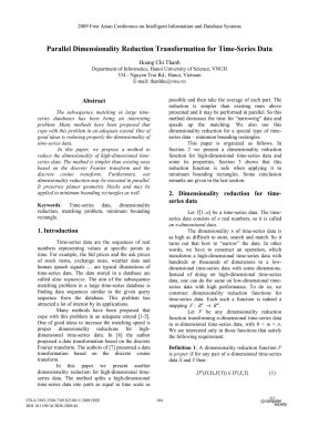 DSpace at VNU: Parallel dimensionality reduction transformation for time-series data