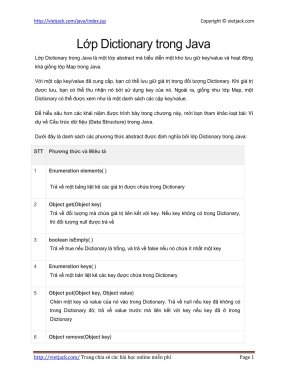 java dictionary class