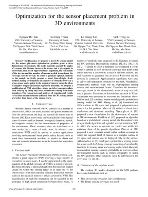 Optimization for the sensor placement problem in 3D environments