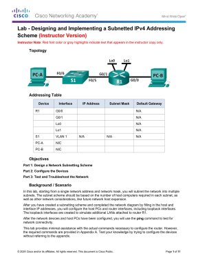 8.1.4.8 Lab - Designing and Implementing a Subnetted IPv4 Addressing Scheme - ILM