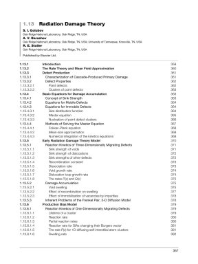 Comprehensive nuclear materials 1 13 radiation damage theory