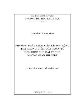 Phương pháp điểm gần kề suy rộng tìm không điểm của toán tử đơn điệu ...