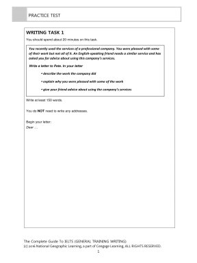 IELTS general training test writing