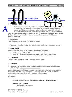 Case study CTTS milestone 10 database design
