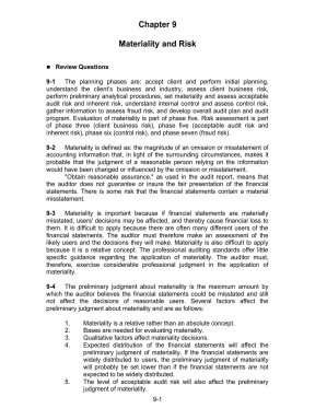 Auditing and assurance services 12e by arens chapter 9 solutions manual