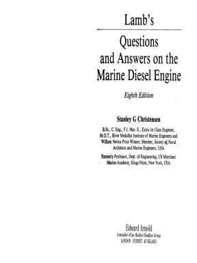Questions and answers on the marine diesel engine