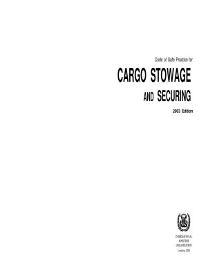 Cargo stowage and securing