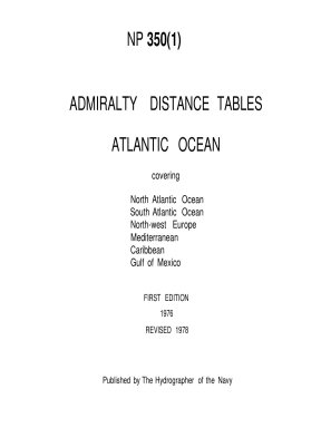 Admiralty distance tables atlantic ocean volume1