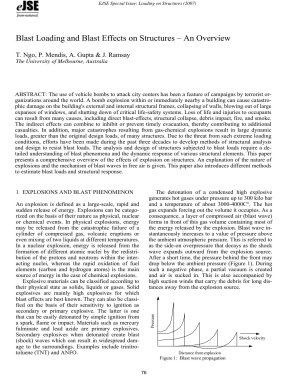 blast loading and Blast effect on structure - an overview