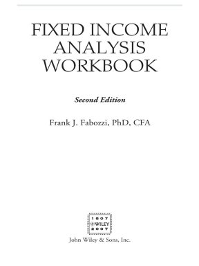 FIXED INCOME ANALYSIS WORKBOOK second edition