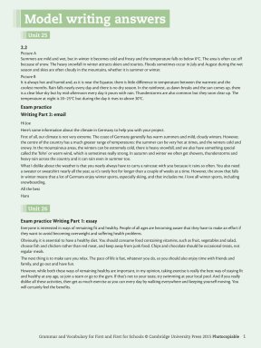 Grammar vocabulary first and first for schools model writing answers