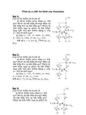 Bai tap ngan hang de thi ky thuat mach dien tu