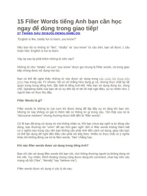 15 filler words in English