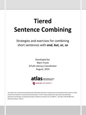 Tiered sentence combining