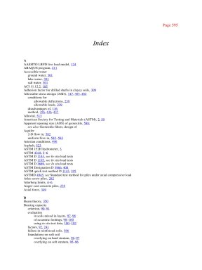 The Foundation Engineering Handbook Index