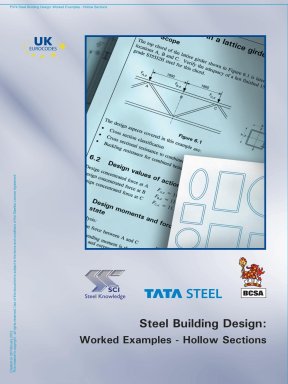 Steel Building Design Worked Examples Hollow Sections