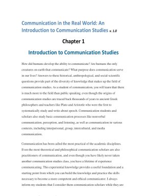 Communication in the real world