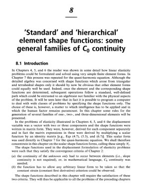 Finite Element Method - Standard and hierachical element shape ...