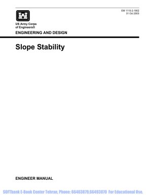 Engineering and Design SLOPE STABILITY US Army Corps of Engineers US ...