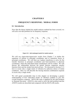 Vibration Simulation using MATLAB and ANSYS C08