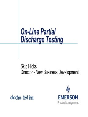 On-Line Partial Discharge Testing
