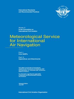 ICAO annex 3 meteorological service for international air navigation