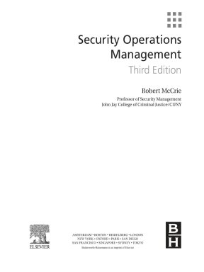 Security operations management third edition