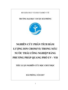 Nghiên cứu phân tích hàm lượng Crom(VI) trong nước thải công nghiệp ...