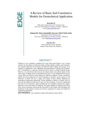 A review of basic soil constitutive models for geotechnical application